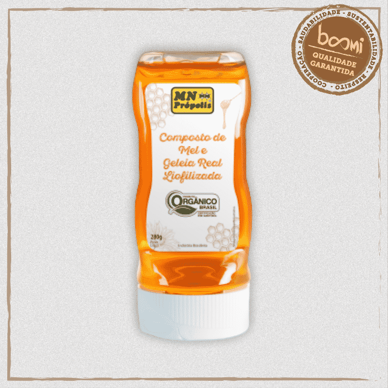 Composto de Mel e Geléia Real Orgânico MN Food 280g - Boomi