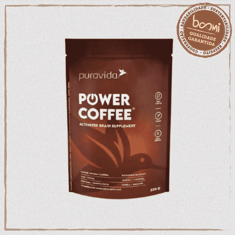 Power Coffee Activated Brain Supplement Puravida 220g - Boomi